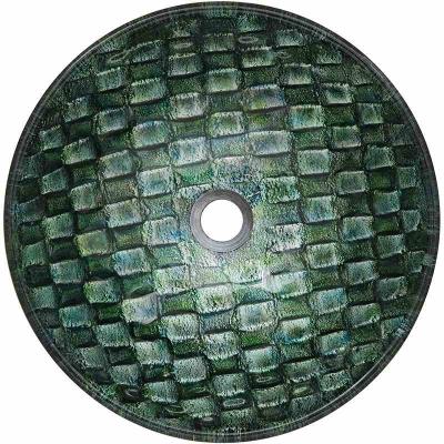 Cina Mano di vetro della ciotola del lavandino temperata giro che spilla il lavandino circolare del bagno della nave della colata calda in vendita