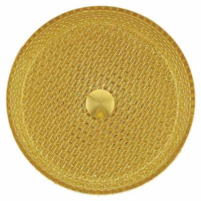 中国 OEMの丈夫なガラス洗面器の金色内部の120mmの高さ 販売のため