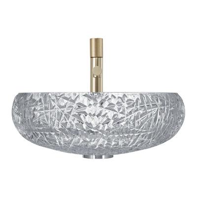 Cina Decorazione domestica montata controsoffitto a forma di palla della ciotola del lavandino del vetro trasparente in vendita