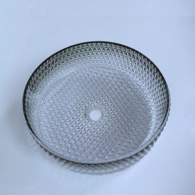 China De Wasbassin die van het gradiënt Zwart Glas Crystal Bathroom Vanity Sink gieten Te koop