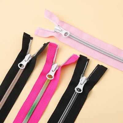 China Garment Smooth Nylon Zippers Heavy Duty #5 Lightweight Open Ended Zips for sale