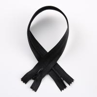 Quality Semi Auto Lock Nylon Invisible Zippers #3 Close End Black Concealed Zip for sale