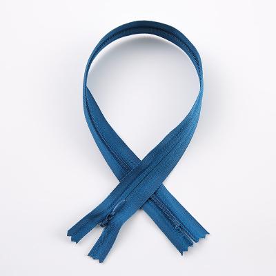 China Semi Auto Lock Functional Zipper #3 Nylon Invisible Garment Zipper for sale