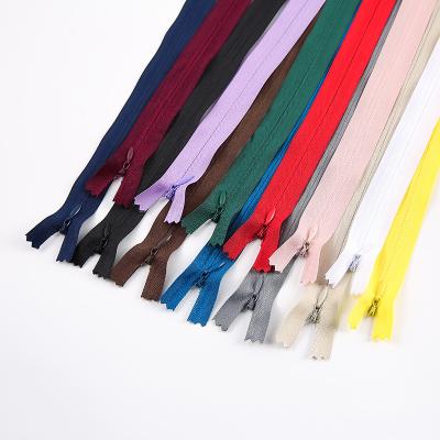China Security Semi Auto Lock #3 Invisible Zippers Nylon Close End Zipper Customizable for sale