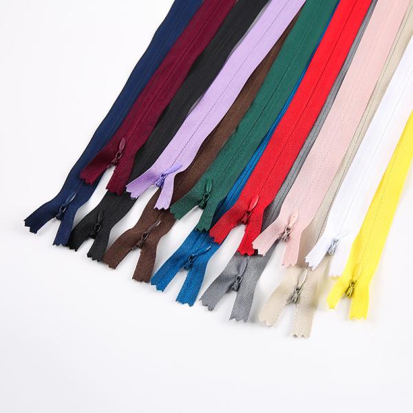Quality Security Semi Auto Lock #3 Invisible Zippers Nylon Close End Zipper Customizable for sale