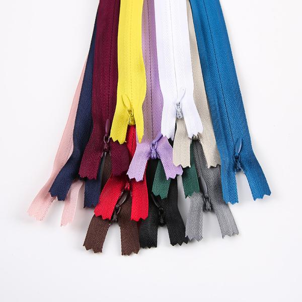 Quality Lightweight Nylon Invisible Zippers #3 Cycling Pockets Semi Auto Lock Closed End Zipper for sale