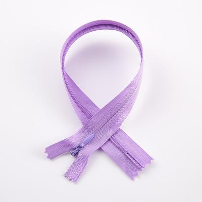 China Cycling Pocket 3mm Nylon Invisible Zippers Semi Auto Lock With Seamless Look for sale