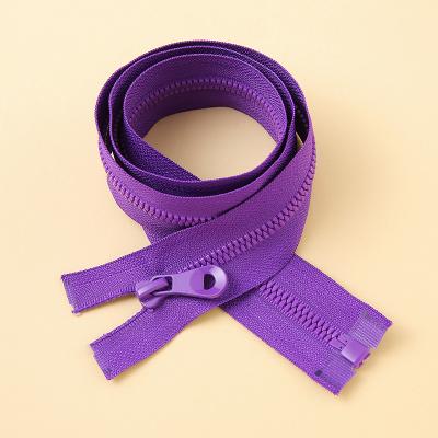 China Reinforced Teeth #5 Resin Coil Zipper Open End Design For Apparel Textile for sale