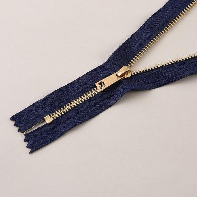 China Weather Resistant #3 Metal Zippers Permanent Closed End Zippers for sale