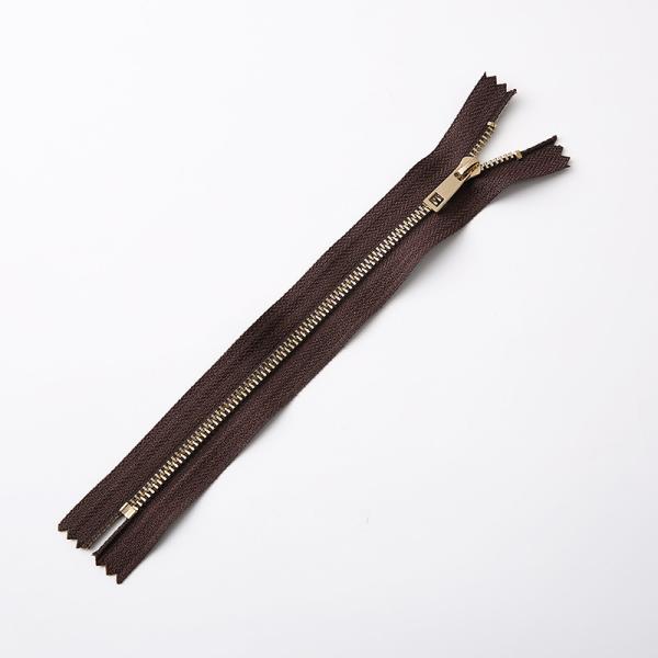 Quality Elegant #3 Metal Close End Zipper Lightweight Permanent Closed Bottom Zipper for sale