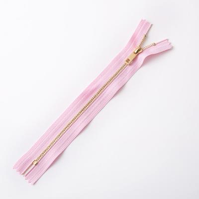 China Elegant #3 Metal Close End Zipper Lightweight Permanent Closed Bottom Zipper for sale