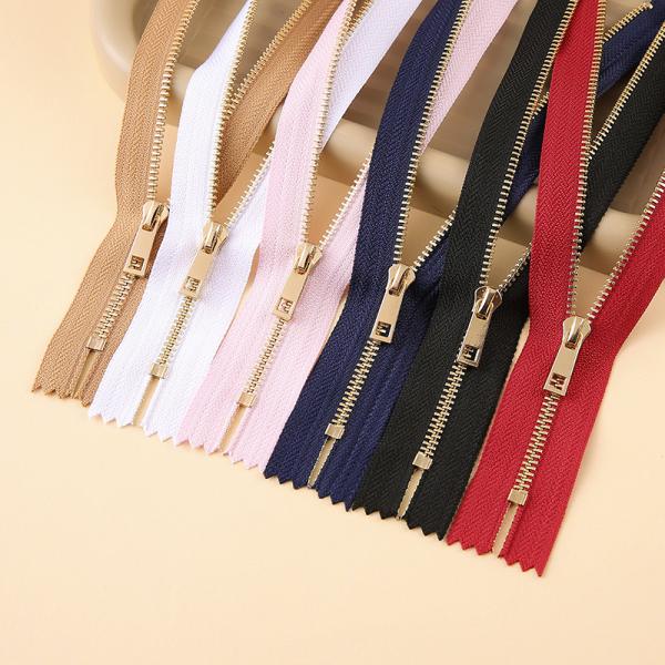 Quality Precision Crafted Teeth #3 Decorative Colored Metal Zippers Close End With Secure Closures for sale