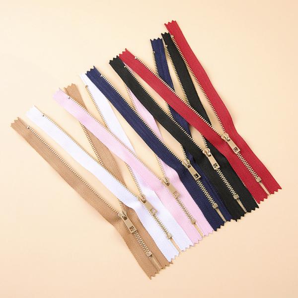 Quality Precision Crafted Teeth #3 Decorative Colored Metal Zippers Close End With for sale