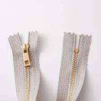 Quality #3 Smooth Metal Zippers Close End Zippers Rust Proof Electrophoretic Plating for sale