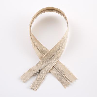 China Close End #3 Invisible Nylon Zipper Semi Auto Lock Cycling Pocket Zipper for sale