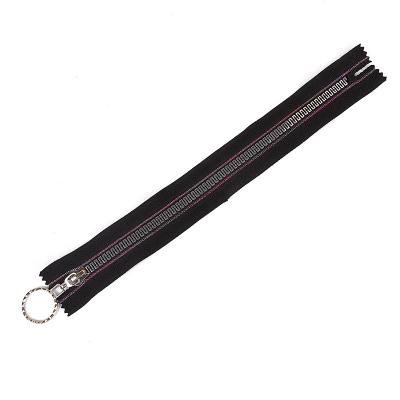 China Fashion Apparel #5 Resin Coil Zipper UV Resistant Gold Plated Finish for sale