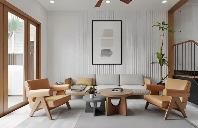 Prefabricated modular house exterior view showing modern design