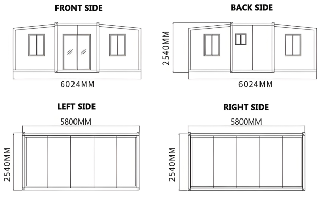 Expandable Prefab Container House exterior view
