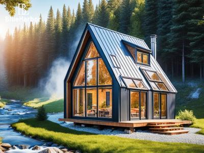 Cina Edificio di struttura in acciaio prefabbricato di lusso Casa triangolare Prefabbricata Piccola cabina in vendita