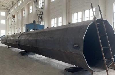 Cina 138kV Dodecagonale 43 metri di altezza 0°~60° di deformazione palo di acciaio galvanizzato in vendita