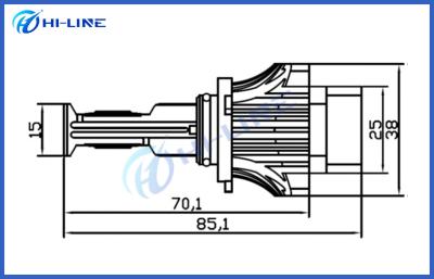 Cina Le lampadine luminose eccellenti 50W H10 del faro dell'automobile dell'automobile 3600LM LED hanno condotto il gioco della spina n dei fari in vendita