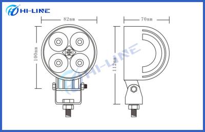 Cina Il lavoro a 3.2 pollici del veicolo di 12W LED accende, trasporta la lampada su autocarro movente di alluminio dell'angolo d'apertura fuori strada dell'inondazione in vendita