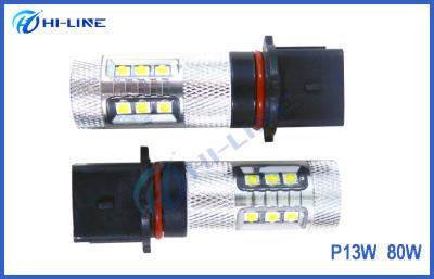 Cina Lampada bianca del faro della lente delle lampadine del faro antinebbia della base 16 SMD LED di paia P13W per le lampadine della luce dell'automobile DRL in vendita