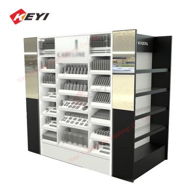China Display rack multi-layer container shelf beauty salon product display stand cabinet Skin care cosmetics display cabinet for sale