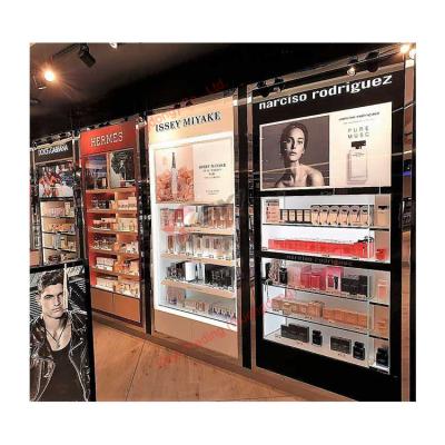 Китай High Quality Nice Design Oem Accept New Promotion Cosmetic Retail Makeup Products Display Shelves Cabinet продается