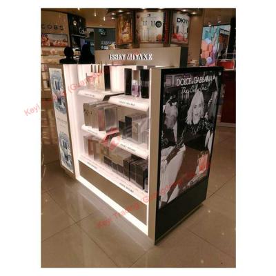 China retail store wooden display shelving gondola for customized supermarket equipment beauty salon studio cosmetic display for sale