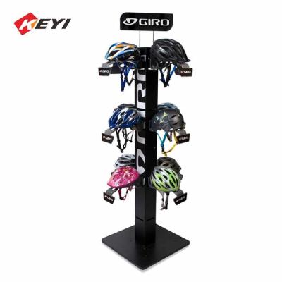 China Custom retail Floor safety Helmet Stand Bicycle Helmet Display Stand for sale