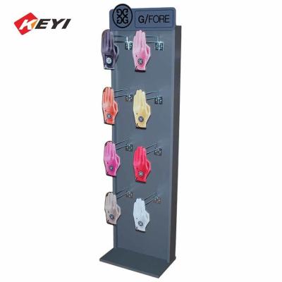 China custom Retail Store Floor Metal hanging Golf Glove Display Stand for sale