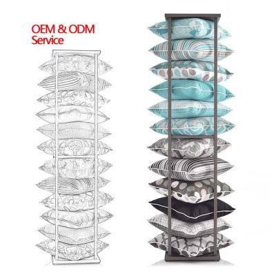 China Custom Retail Store Freestanding Metal Pillow Display Rack Stand for sale