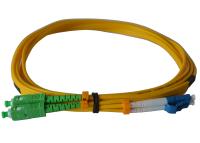 China Duplex SC/APC Single Mode Fiber Optic Patch Cable 3mm Telecom RoHS for sale