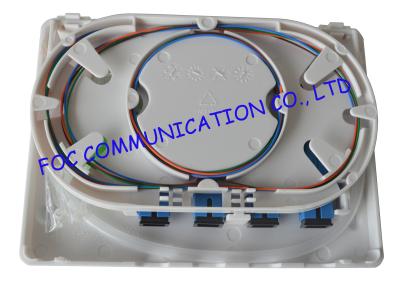 China 4 Port Fiber Optic Termination Box With SC Connector And Pigtails Wall Mounted for sale