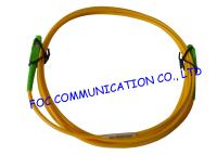 China LSZH Jacket SC APC Simplex Single Mode Fiber Optic Patch Cord 9/125um SMF-28e for sale