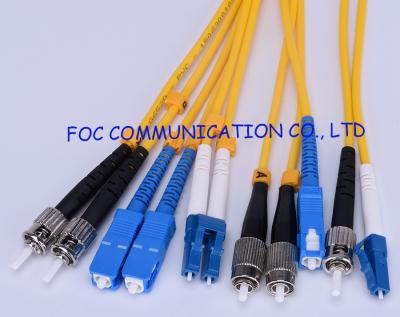 G.652D SM Fiber Optic Patch Cord With OFNP Cable SC FC ST LC