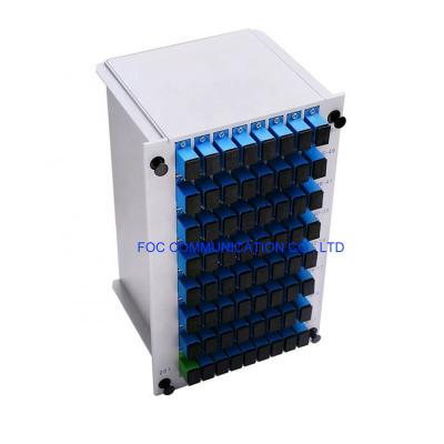 China 1260nm CATV SC UPC Fiber PLC Splitter 1×64 Ftth Plc Splitter for sale