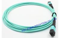 China MPO OM3 Fiber Optic Patch Cord Low Insertion Loss 0.3dB 12 Cores for sale
