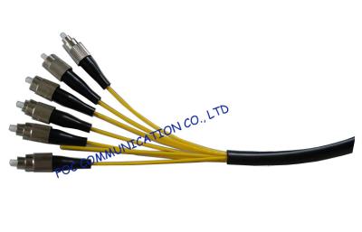 China Breakout Fiber Optic Patch Cord SC / UPC 24Core UV Resistant for Fiber to The Home for sale