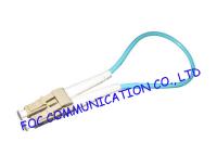 China LC UPC OM3 Fiber Optic Loopback Patch Cord 50/125um 6 Inch Custom Length for sale