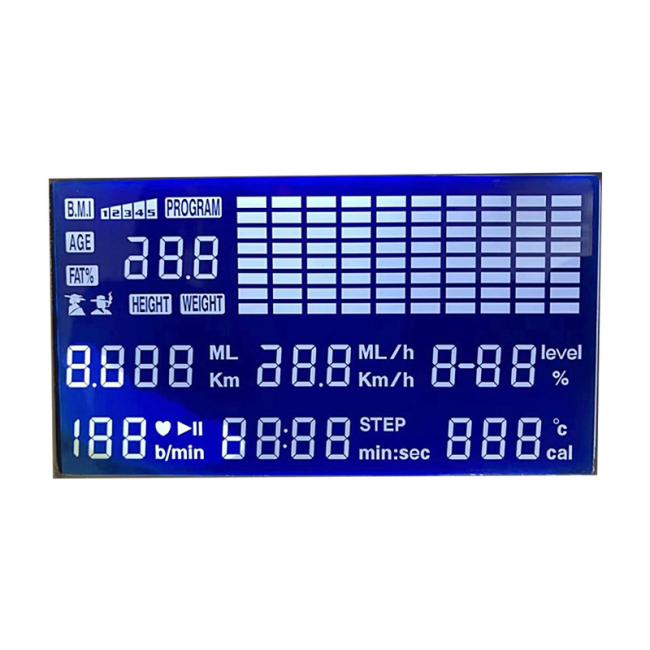 STN Negative 7 Segment LCD Display front view