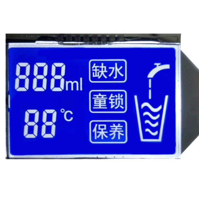 STN Negative 7 Segment LCD Display side view