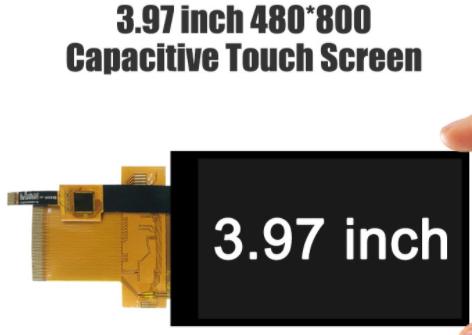 Side view of 3.97 inch sunlight readable LCD display