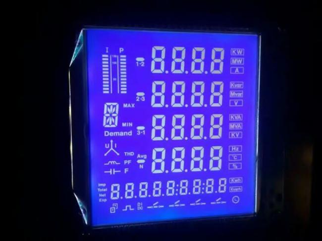 Close-up view of HTN LCD display