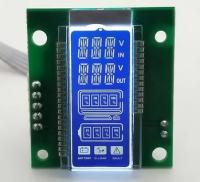 China White Backlight 14 Segment HTN LCD Display 34x37.65mm Blue Background with SMT_HT1621 Driver 5.0V for sale