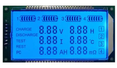 China Custom 7 Segment LCD Display Module HT1621 TN Positive Blue Backlight for sale