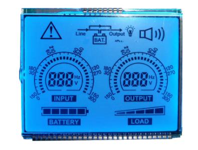 China COB Module 7 Segment LCD Display TN Blue Backlight HT1621 Driver IC for sale