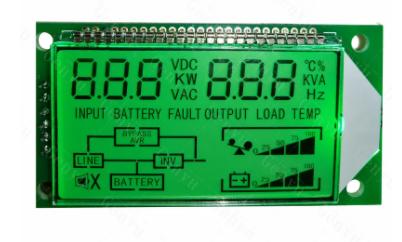 Custom 7 Segment LCD Display front view