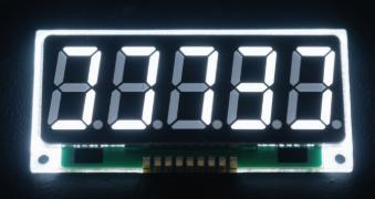 TN LCD Screen 7 Segment Display - Front View